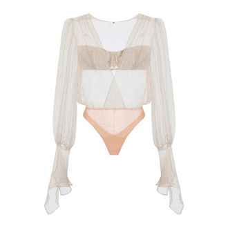 Elisabetta Franchi Damen, Oberteile, Beige, XSGr&ouml;&szlig;e