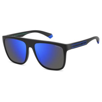 Polaroid Stilvolle Sonnenbrille mit bunten Gl&auml;sern - - Accessories - Herren - Schwarzk - 56 MM