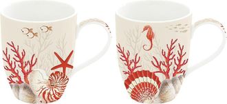 Easy Life Set mit 2 Tassen, 35 cl, aus Porzellan