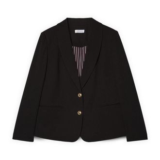 Fiorella Rubino Cropped Blazer aus Stretchmaterial - - Jackets - Damen - Schwarzk - 3XL