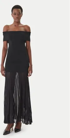 Michael Kors Strickkleid MS683HGBFD Schwarz Slim Fit