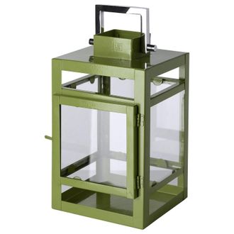 Fink kleine gr&uuml;ne Laterne 20 cm Windlicht f&uuml;r Stumpenkerzen oder LED-Kerzen