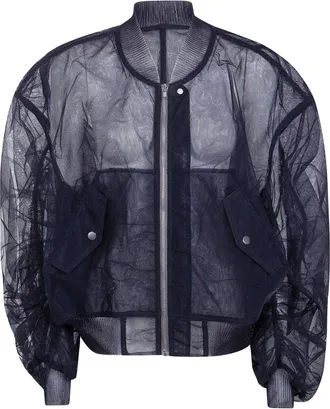 Rick Owens Femme, Vestes, Noir, Taille: 42 FR Sheer Bomber Jacket