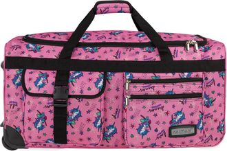Normani XXL Reisetasche Jumbo Big-Travel mit Rollen Farbe Einhorn Pink