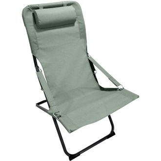Mobili Rebecca Mobili Rebecca - Klappbare Liegestuhl Rebecca Mobili Sindian 88x63x83 Polyester Stahl Gr&uuml;n Dunkelgrau