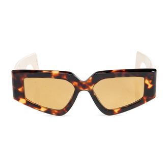 Valentino Garavani Femme, Accessoires, Brun, Taille: 53 MM Lunettes de soleil g&eacute;om&eacute;triques VLogo