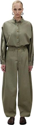 Alysi Femme, Pantalons, Vert, Taille: W26 Wide Pantalons
