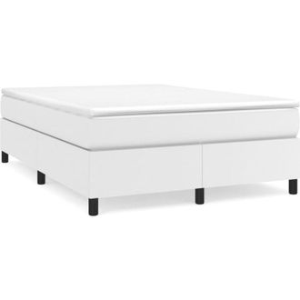 vidaXL Bettgestell Wei&szlig; 140x200 cm Kunstleder Vidaxl