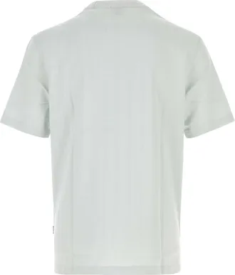HUGO BOSS Mens Pastel Light-Blue Cotton T-Shirt Openblue Exterior Exterior: T-shirts And Polos