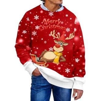 Generic Pull De No&euml;l Homme Pas Cher Cachemire Plus Original Fils D&eacute;bardeur Breton Golf Coudiere &Eacute;co Tricot Electrique Devant Bicolore C&ocirc;tel&eacute; Americain Graphiq