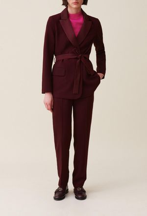 Claudie Pierlot Veste tailleur boutonn&eacute;e ceintur&eacute;e
