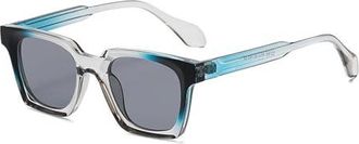 Generic Lunettes de soleil vacances monture carr&eacute;e tendance UV400 hommes et femmes lunettes de soleil quotidiennes personnalis&eacute;es(Gray)