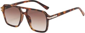 Generic Lunettes De Soleil Carr&eacute;es &Agrave; Grande Monture For Femmes, Style Streetwear, For Hommes, Id&eacute;ales For Les Activit&eacute;s De Plein Air.(Brown)