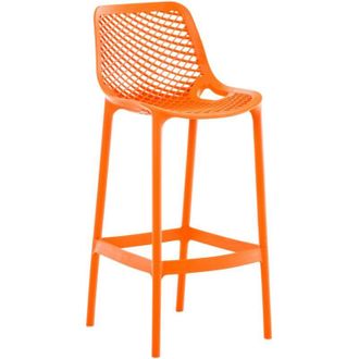 Clp Tabouret haut avec un design moderne avec des reproches de dos et de pied dans diff&eacute;rentes couleurs colore : Orange