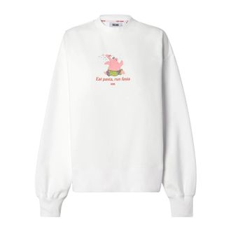 GCDS Graphic-print Baumwoll-Sweatshirt - - Sweatshirts & Hoodies - Damen - Wei&szlig; - S