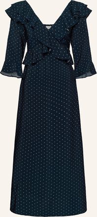 Kaffe Maxikleid Mit Volants Kaelsie blau