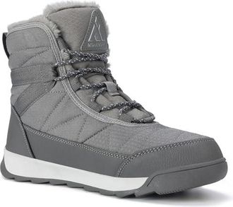 Mishansha Femme Bottes de Neige Chaudes Fourr&eacute;e Bottines Hiver Trekking Outdoor Antid&eacute;rapantes Chaussures dhive Gris 39 EU