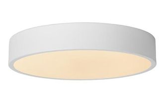 Lucide UNAR - Plafonnier - &Oslash; 30 cm - LED 3 StepDim - 1x18W 2700K - Blanc
