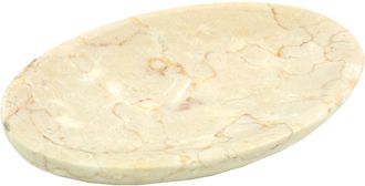 Guru Shop Marmor Seifenschale, Zen Schale F&uuml;r den Waschtisch - Creme, 1x16x10 cm