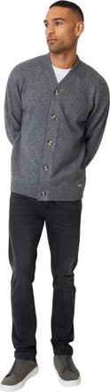 Threadbare Dutch Strickjacke f&uuml;r Herren (Braungrau Mikro)