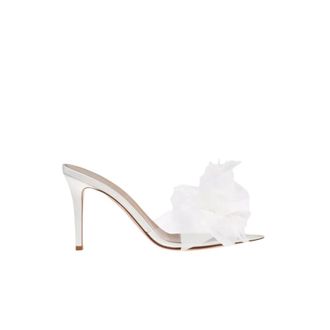 Gianvito Rossi Silberne Feder Stiletto Sandalen - - Shoes - Damen - Wei&szlig; - 41 EU