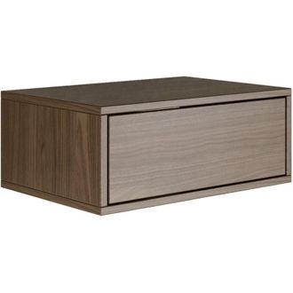 Selsey Selsey - Framme - Nachttisch h&auml;ngend mit Schublade, Holzoptik Walnuss, 50 cm