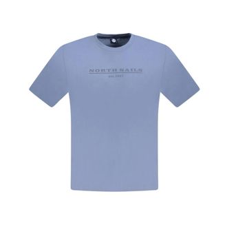 North Sails Blau Baumwolle Herren T-Shirt mit Logo-Druck - - Tops - Herren - Blau - M