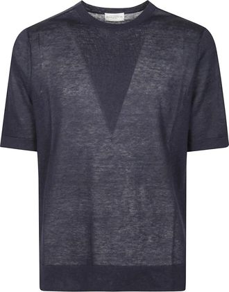 Ballantyne Homme, Pulls, Bleu, Taille: M T-Shirt Maille Unie