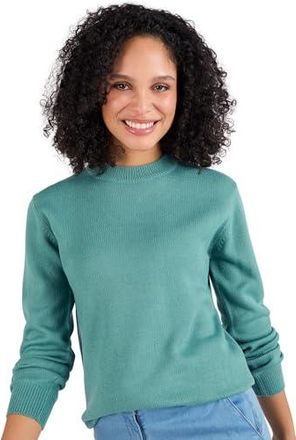 Damart Pull col Rond Maille Jersey Femme Vert Taille 46/48