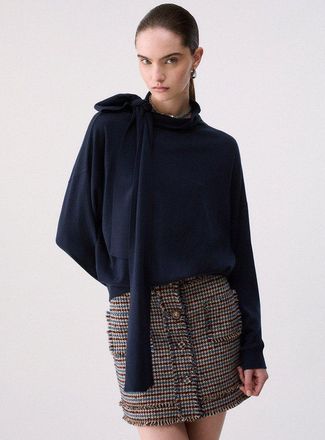 Liu Jo Strickpullover MAGLIA CHIUSA M/L C/ FUSCIACCA - Strickpullover mit Schal