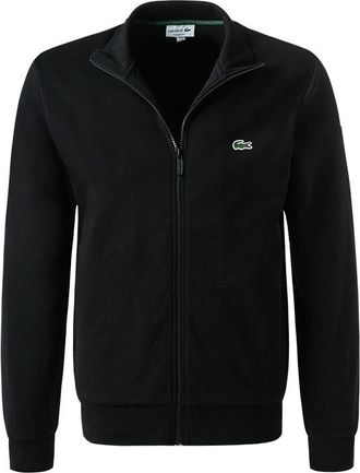 Lacoste Herren Sweatjacke schwarz Baumwolle unifarben