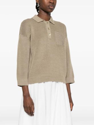 PESERICO Womens Buttoned Polo Shirt Ss26 W