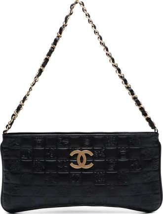 Chanel sac porté épaule Precious Symbols (2003-2004) - Noir