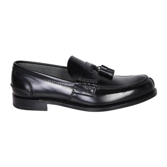 Churchs Schwarze Lederloafer mit eleganter Quaste - - Shoes - Herren - Schwarzk - 40 1/2 EU