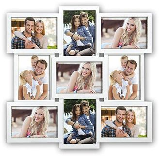 ZEP xb14 W Santander Multi für 9 Fotos Kunstharz weiß 13 x 18 cm