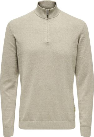 Only & Sons Onsloui Reg 12 Mel Half Zip Knit