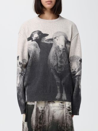 Moschino Relaxed-Fit-Pullover mit Grafikprint aus Woll- und Seidenmischung