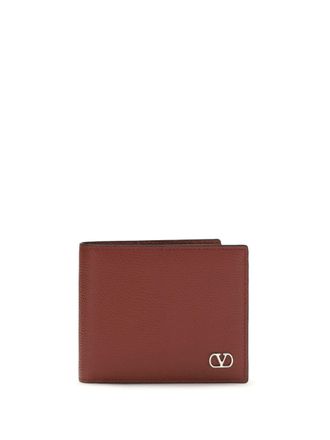 Valentino Garavani Mens Wallet Vlogo Signature Blood Red Calf Leather Umbrellas