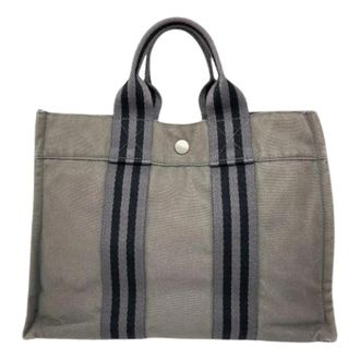 Herm&egrave;s Pre-owned Baumwoll-Tragetasche - - Pre-owned - Damen - Grau - ONE SIZE