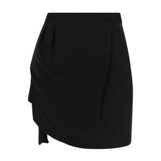 Vivienne Westwood Femme, Jupes, Noir, Taille: 36 FR Draped Mini Skirt