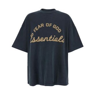 Fear of God Homme, Tops, Gris, Taille: XS T-shirt &agrave; Manches Courtes et Col Rond