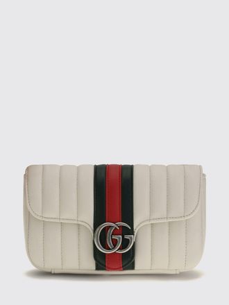 Gucci Mini sac &agrave; bandouli&egrave;re GG Marmont en cuir nappa avec bande Web