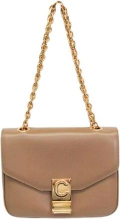 Celine Pre-owned C Small Chain Shoulder Bag 188403 - Femme - Pre-owned - Beige - Taille: ONE Size