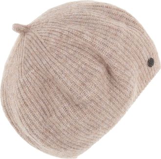 Fraas Damen Basken-M&uuml;tze - warme Strickm&uuml;tze mit Rippenmuster - Sustainability Edition Cashew