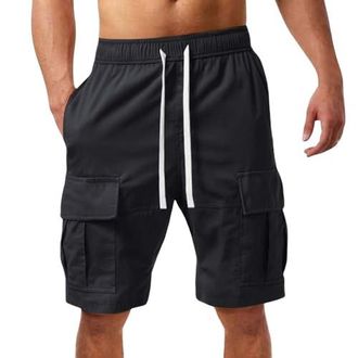 Generic Short cargo pour homme, short de jogging avec cordon de serrage &agrave; la taille, short d&eacute;contract&eacute; de gym, de d&eacute;tente et dext&eacute;rieur pour gym, motard et co
