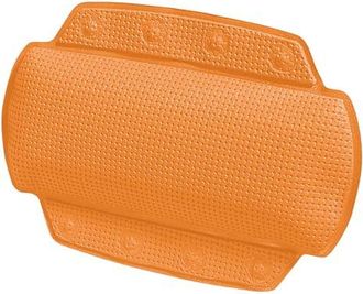 Spirella Badewannenkissen Alaska Mit 8 Saugn&auml;pfen Antibakteriell - Rutschhemmend Waschbar - Orange - 23 x 32 cm