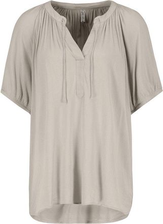 Eight2Nine Blusenshirt Elegantes Oberteil mit V-Ausschnitt und Knopfleiste Crinkle Crèpe Shirt