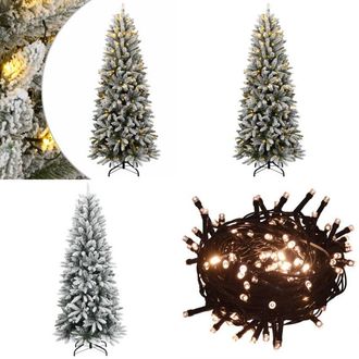 vidaXL K&uuml;nstlicher Weihnachtsbaum mit Schnee 300 LEDs 180 cm - K&uuml;nstlicher Weihnachtsbaum - LED-Weihnachtsbaum