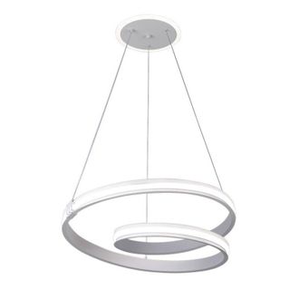Fabrilamp Suspension Luster, blanche, 129 W, 3000-6000 K, 10920 lm, lumi&egrave;re dambiance, variateur avec t&eacute;l&eacute;commande, 54 x 54 cm