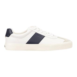 HUGO BOSS Homme, Chaussures, Blanc, Taille: 43 EU Hammered Faux Leather Baskets